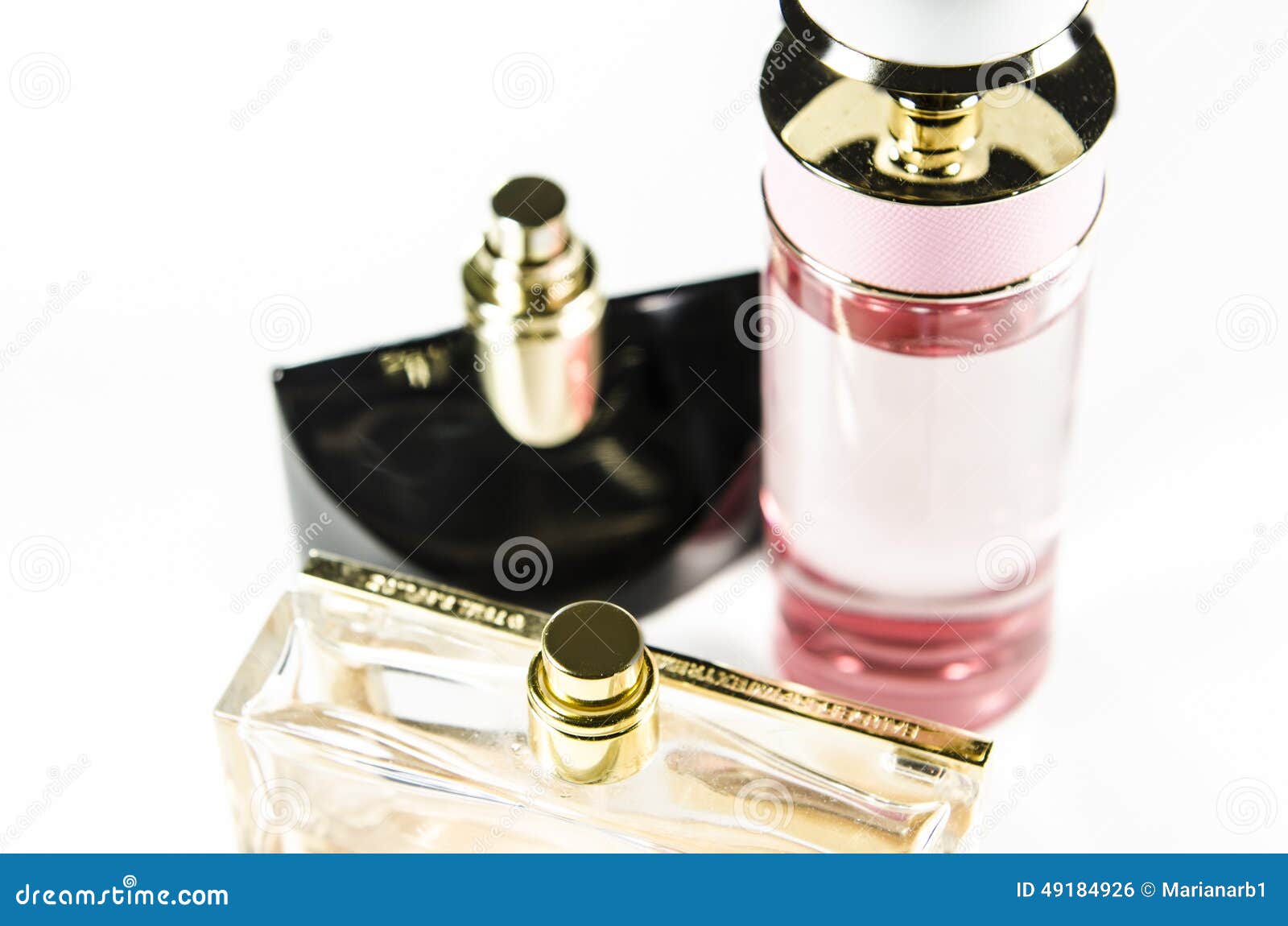 Elegant Beautiful Perfumes Isolated Stock Photo - Image of aroma ...