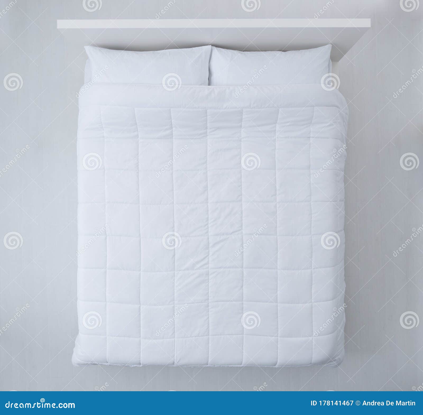 Elegant bed top view stock image. Image of coverlet - 178141467