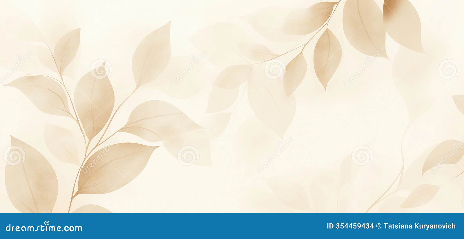 Elegant Beige Leaf Pattern Background with Soft Textures and Subtle ...