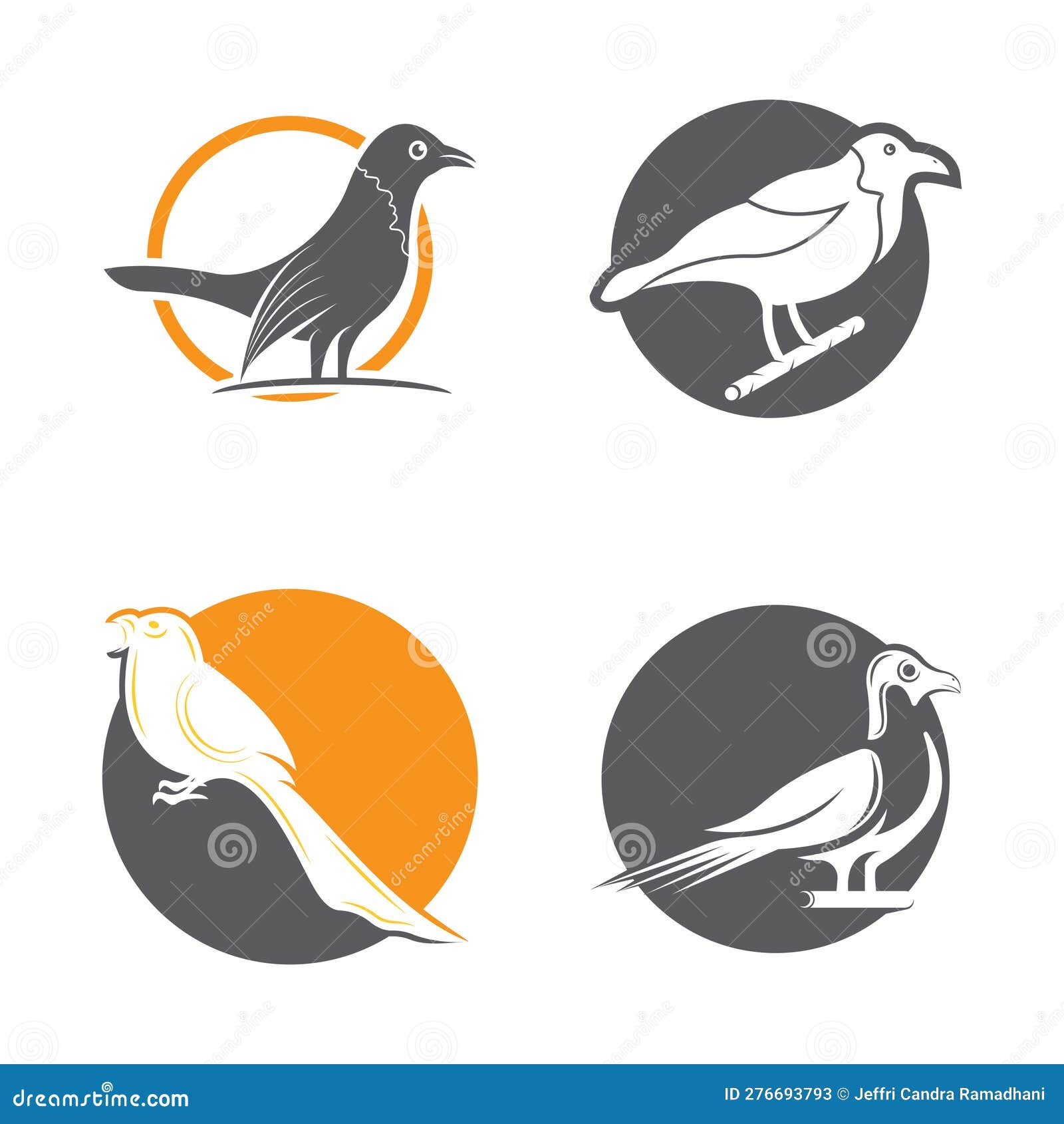 Elegant Bird Logo Icon Design and Symbol Stock Vector - Illustration of ...