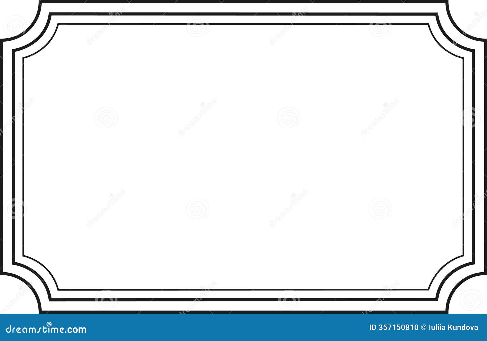 Elegant Black Frame with Rounded Corners Creating a Classic Border on a ...