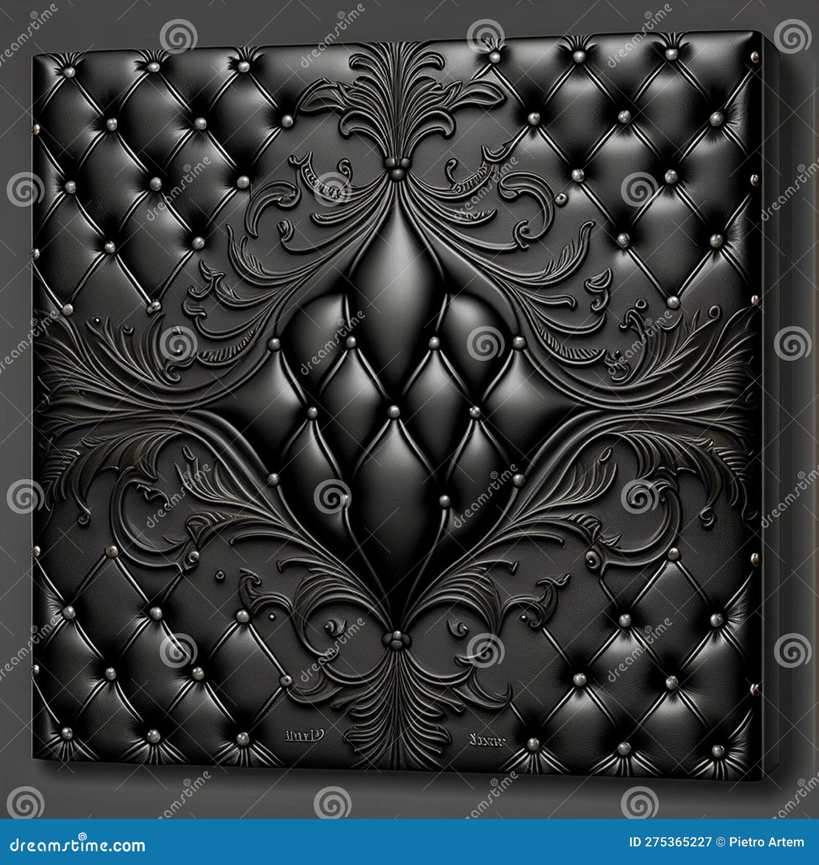 Elegant Black Leather Pattern, Generative AI Stock Illustration ...