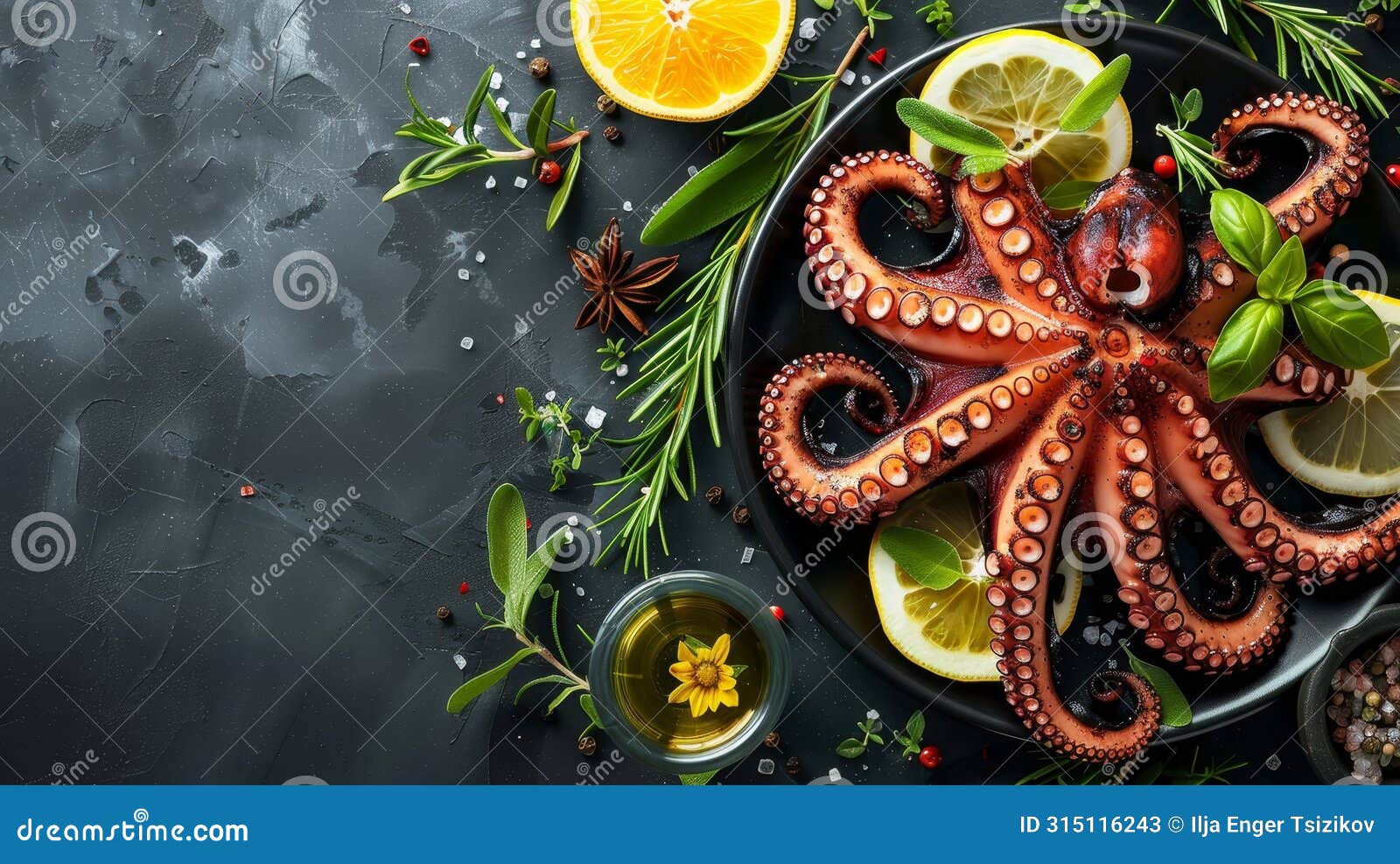 Elegant Octopus Bread Sculpture: A Unique Tabletop Photography Stock ...
