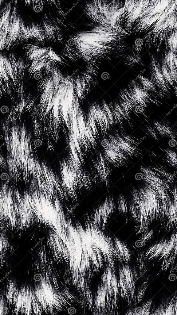 Elegant Black and White Seamless Fur Pattern Suitable for Various ...