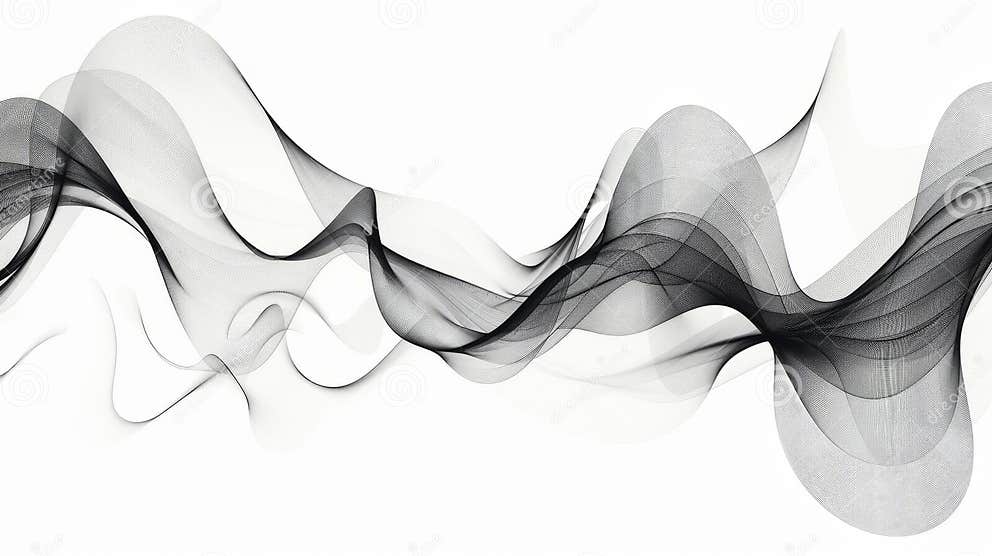 Elegant Black and White Wave Pattern with Flowing Lines on a White ... Elegant Black and White Wave Pattern with Flowing Lines on a White ...