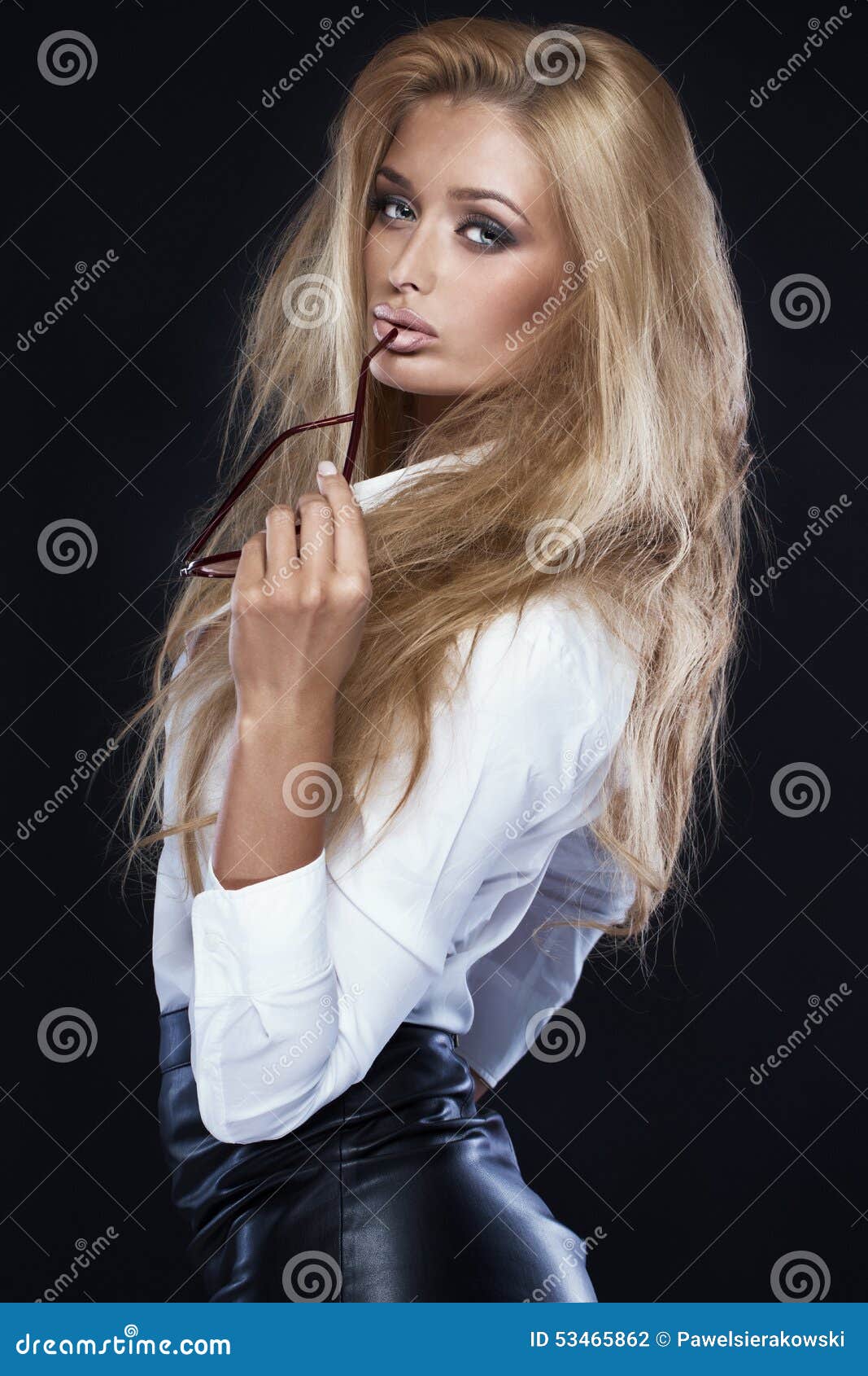 Elegant Blonde Woman Posing. Stock Photo - Image of elegance, fashion ...