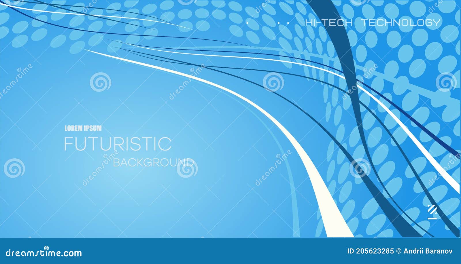 Elegant Blue Background with Dynamic Lines and Halftones Stock Vector ...