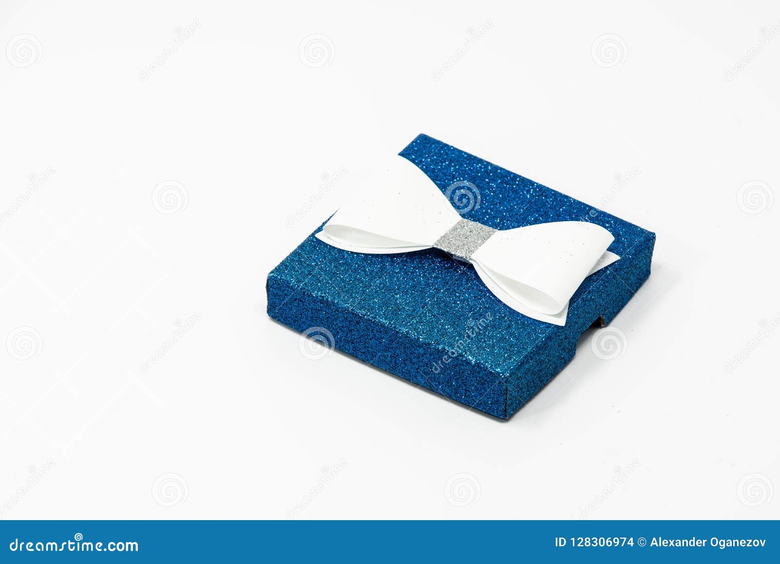 Elegant Blue Box with a Box Stock Photo - Image of event, shine: 128306974