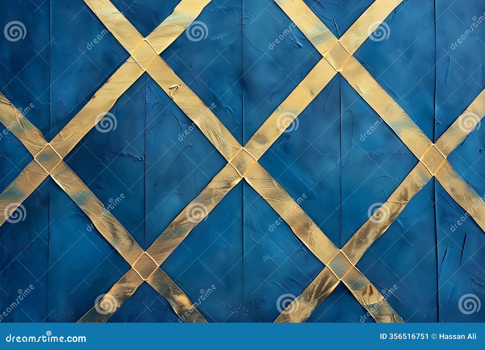 Elegant Blue and Gold Diamond Patterned Wall Texture Stock Illustration ...