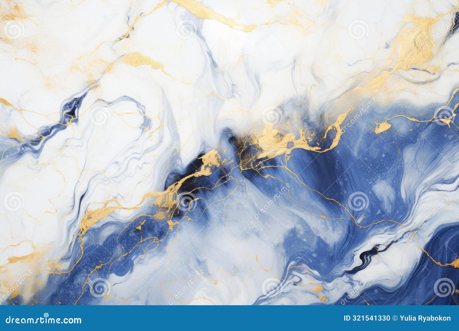 Elegant Blue and Gold Marble Texture Stock Illustration - Illustration ...