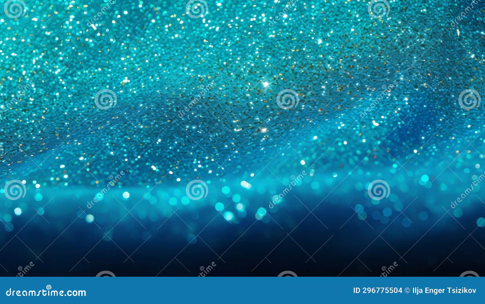 Elegant Blue Gradient Blending with Sparkling Silver Glitter for ...