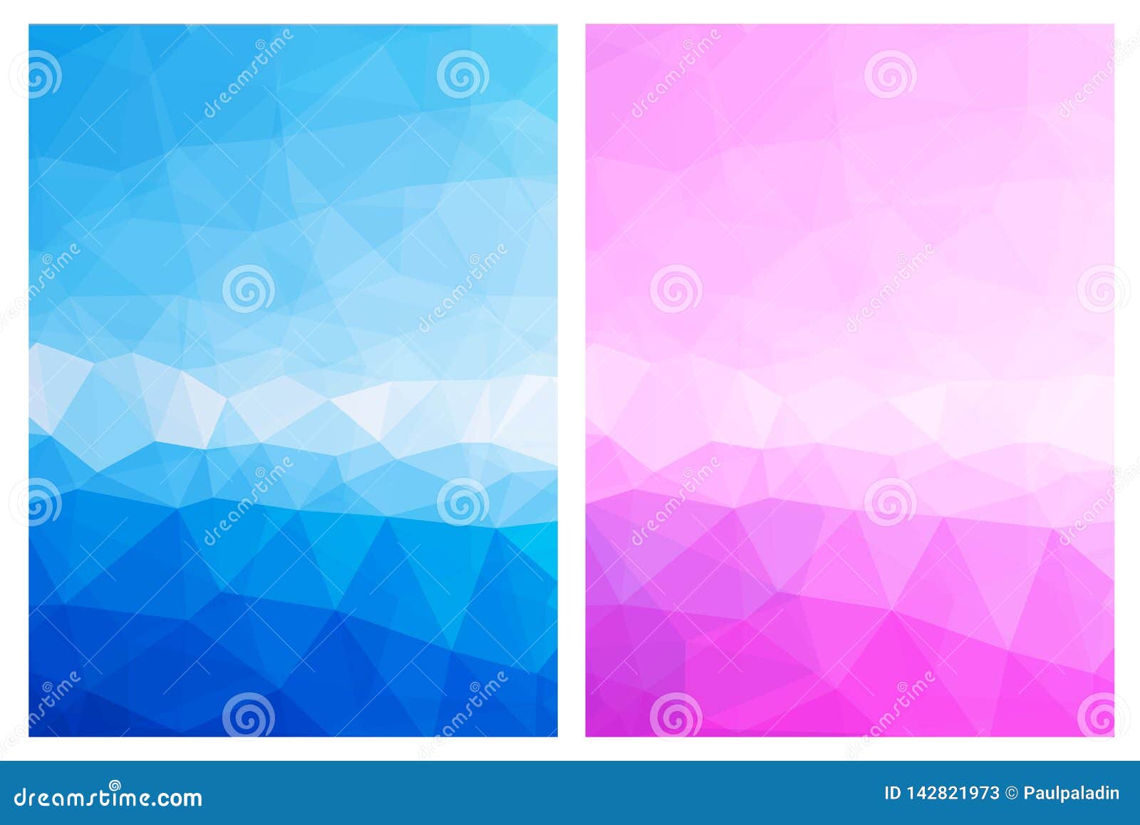 Elegant Blue Pink Abstract Vector Background Set Stock Vector ...
