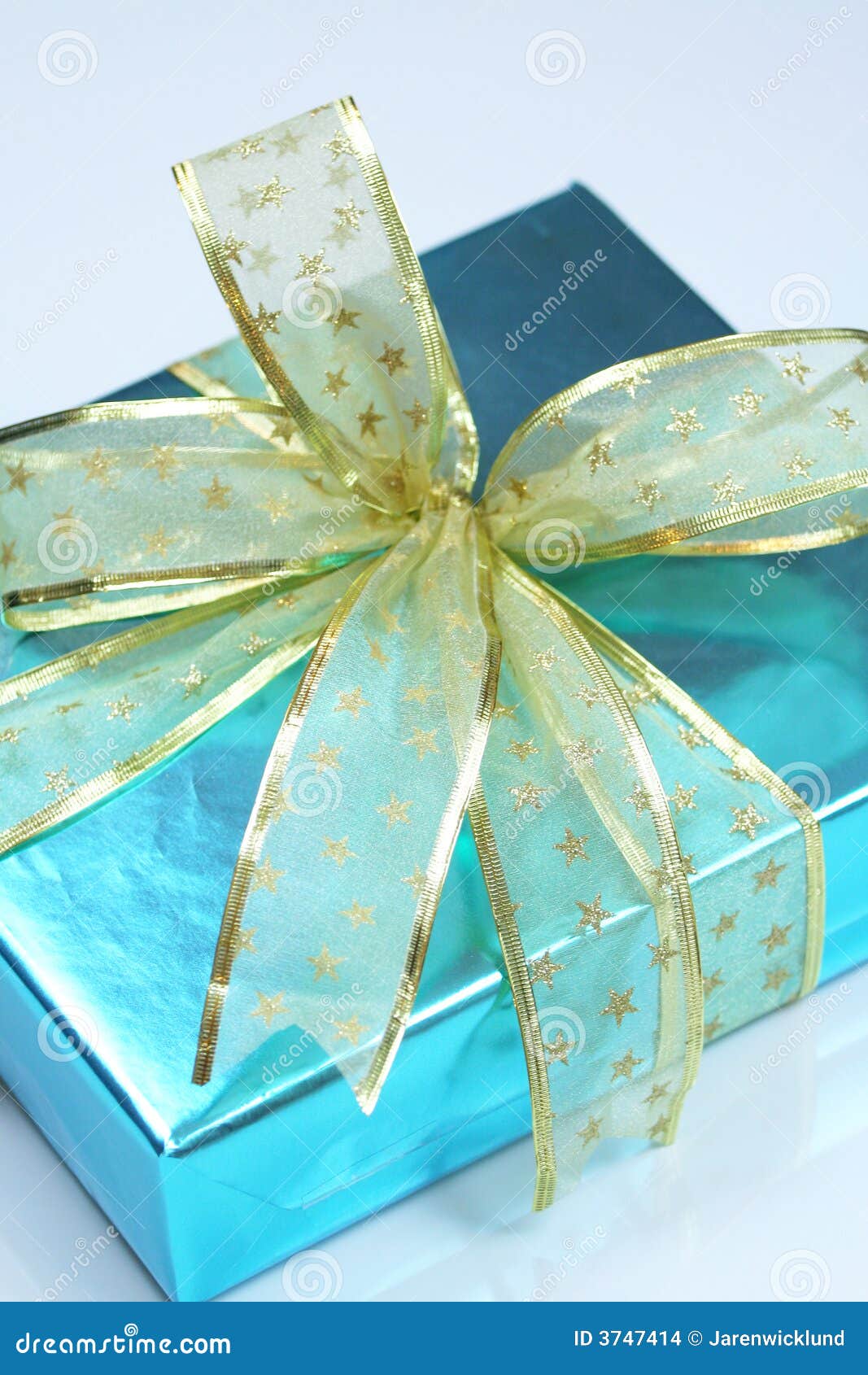 Elegant blue present stock photo. Image of gift, present - 3747414