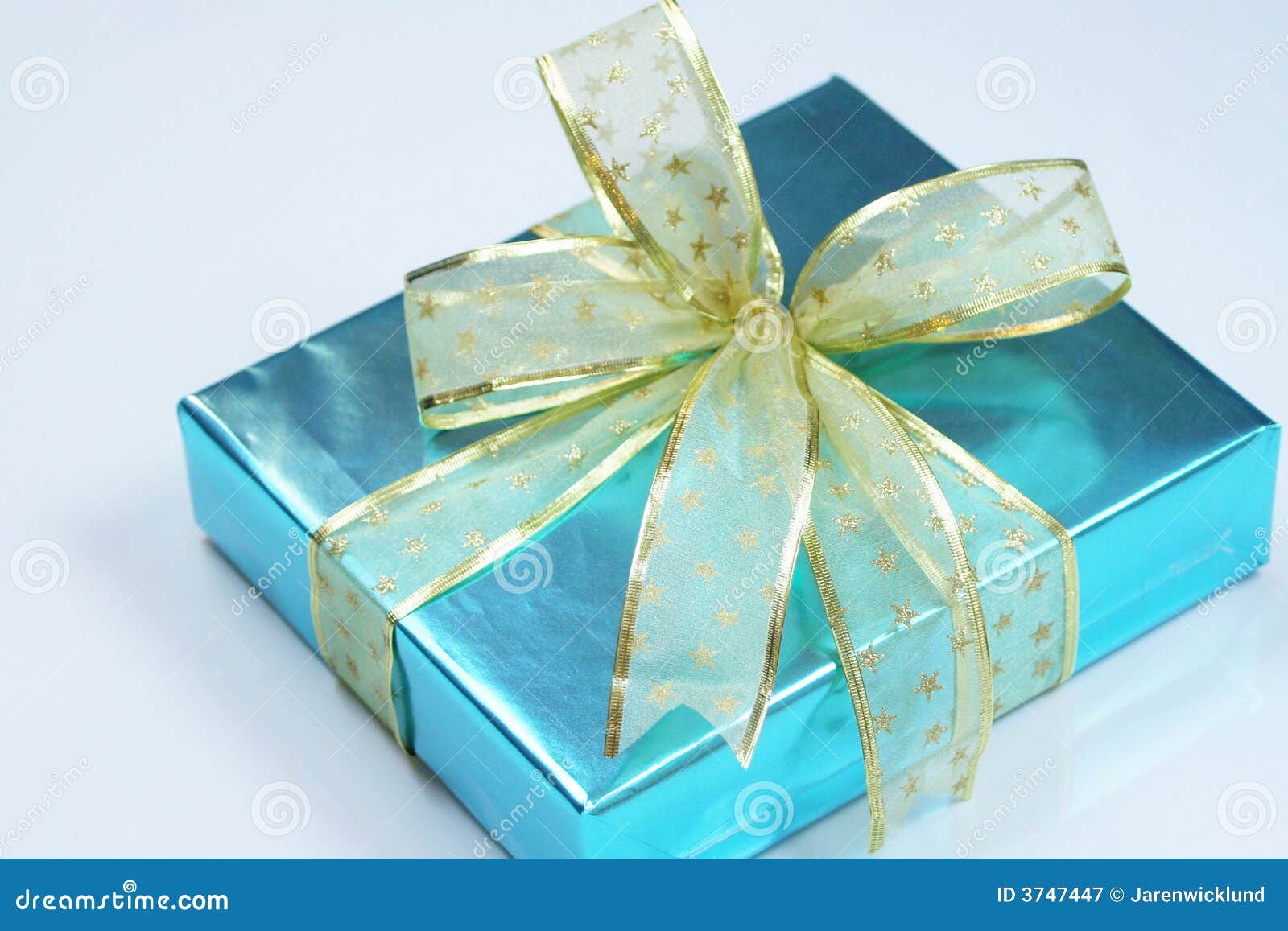 Elegant blue present stock image. Image of holidays, gold - 3747447