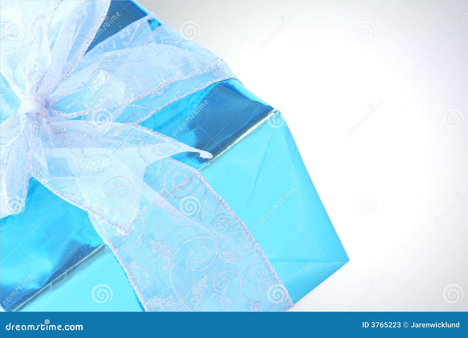 Elegant blue present stock image. Image of holidays, shiny - 3765223