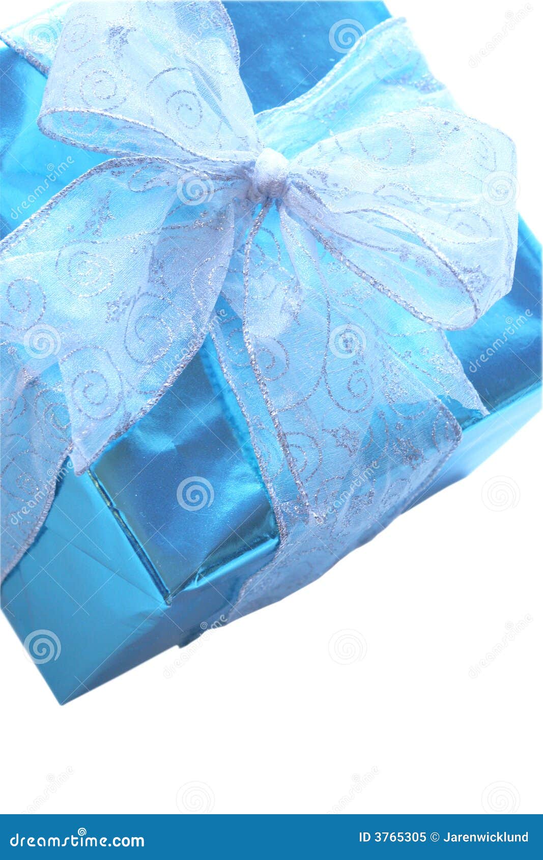 Elegant blue present stock image. Image of christmas, shiny - 3765305
