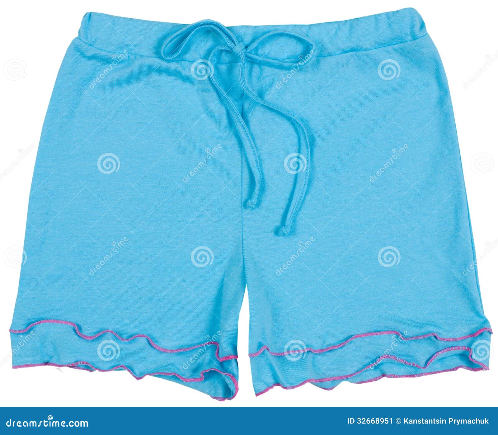 Elegant Blue Shorts Isolated on White Stock Image - Image of female ...