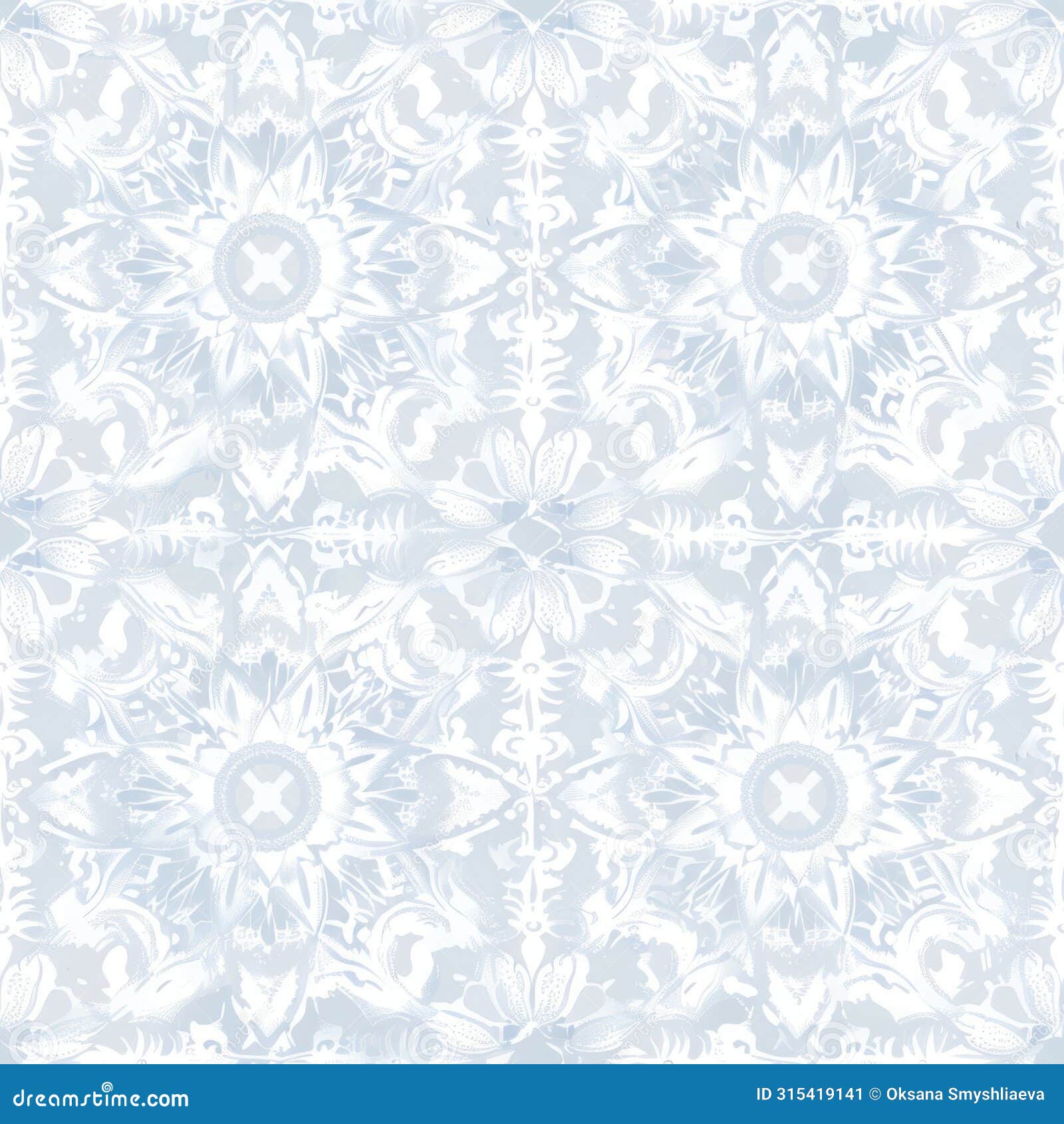 Elegant Blue and White Floral Pattern Design for Backgrounds and ...