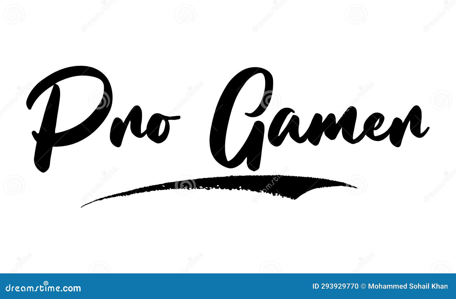 Pro Gamer Elegant Bold Text Lettering Typography Vector Design Quote ...
