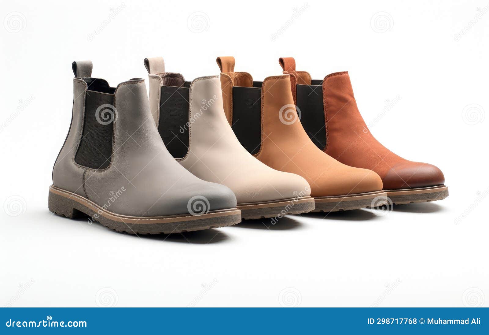 Elegant Boot Showcase on White Background Stock Photo - Image of ...