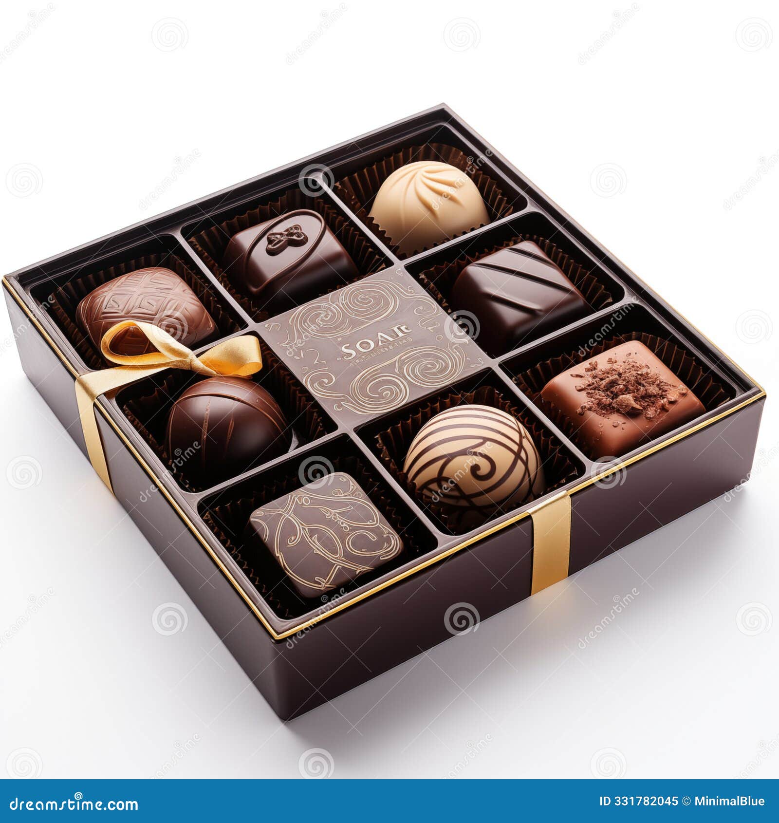 Assorted Gourmet Chocolates In Gift Box Stock Photo | CartoonDealer.com ...