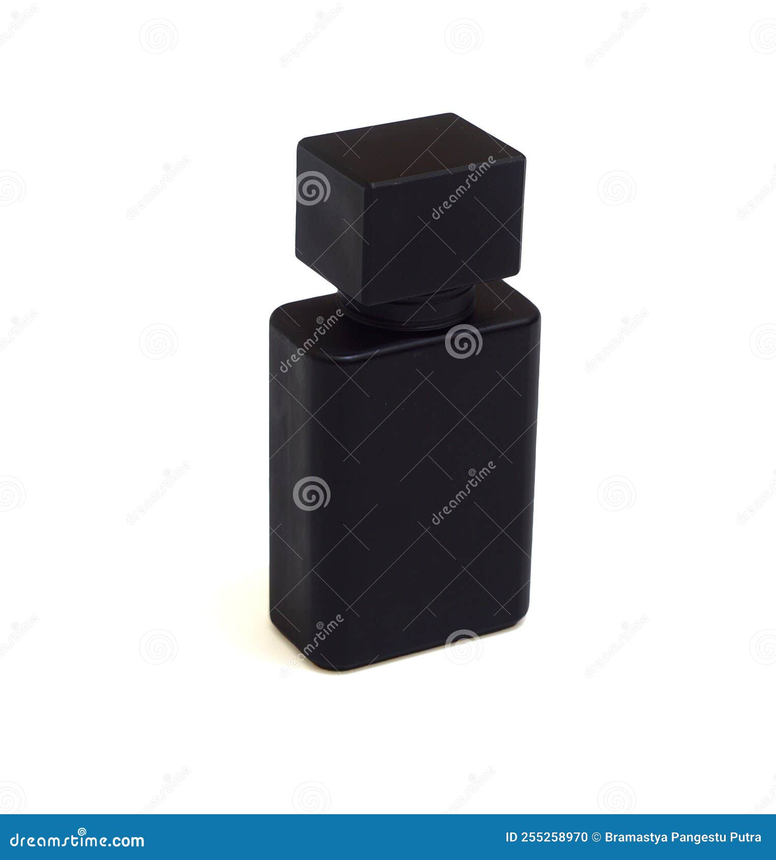 Elegant Box Shape Black Perfume Stock Photo - Image of lighting, finger ...
