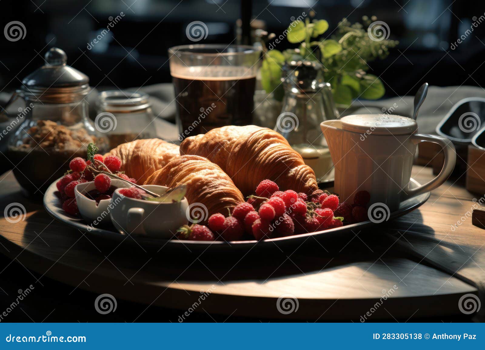 Elegant Breakfast Spread: Chic Morning Delights. Generative AI Stock ...