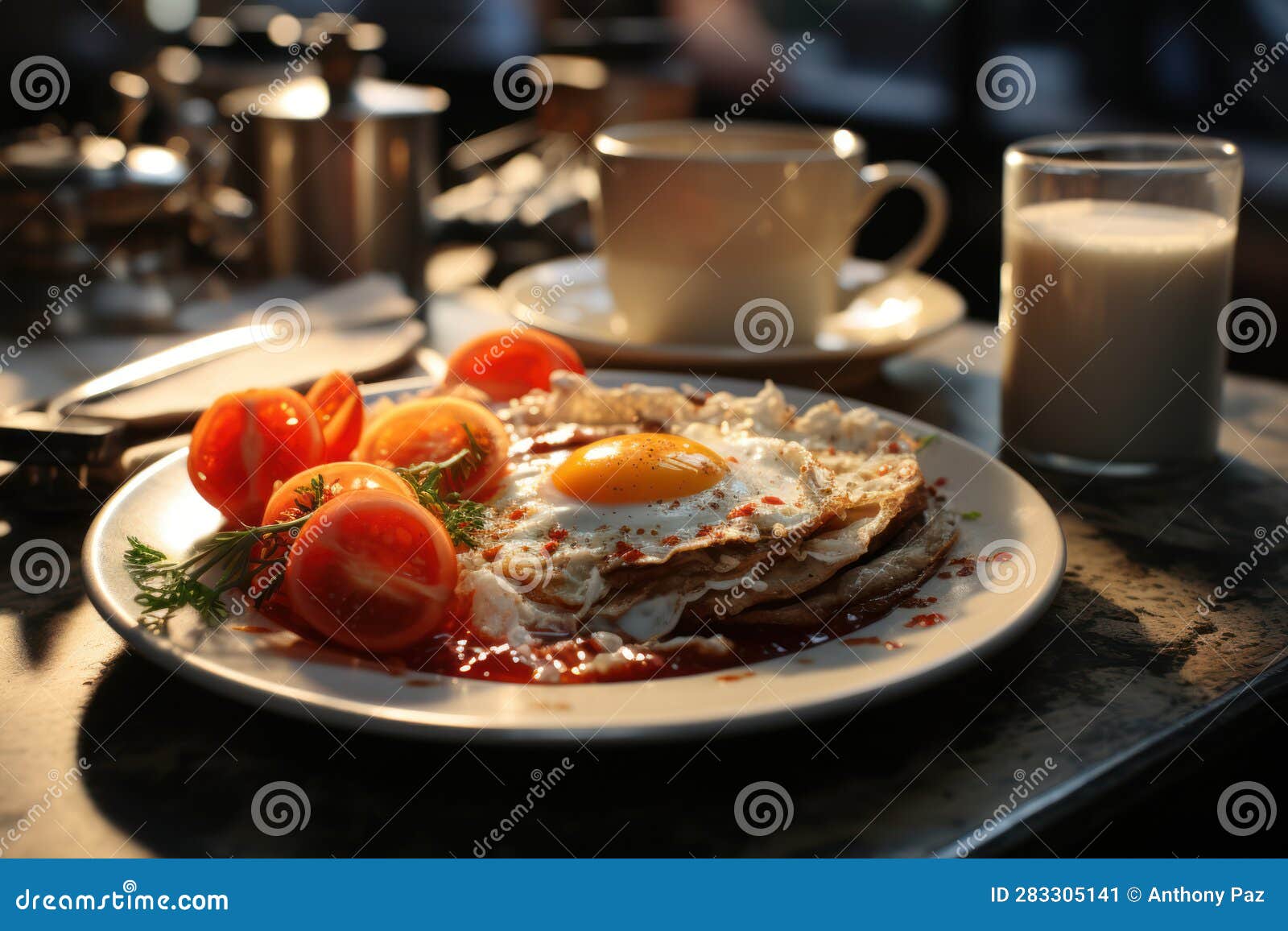 Elegant Breakfast Spread: Chic Morning Delights. Generative AI Stock ...