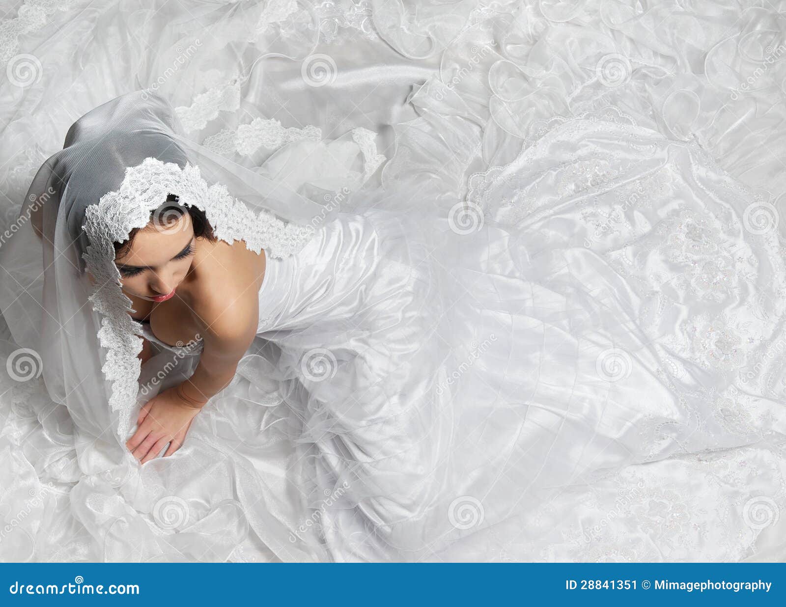 Elegant Bride from Above stock image. Image of dress - 28841351
