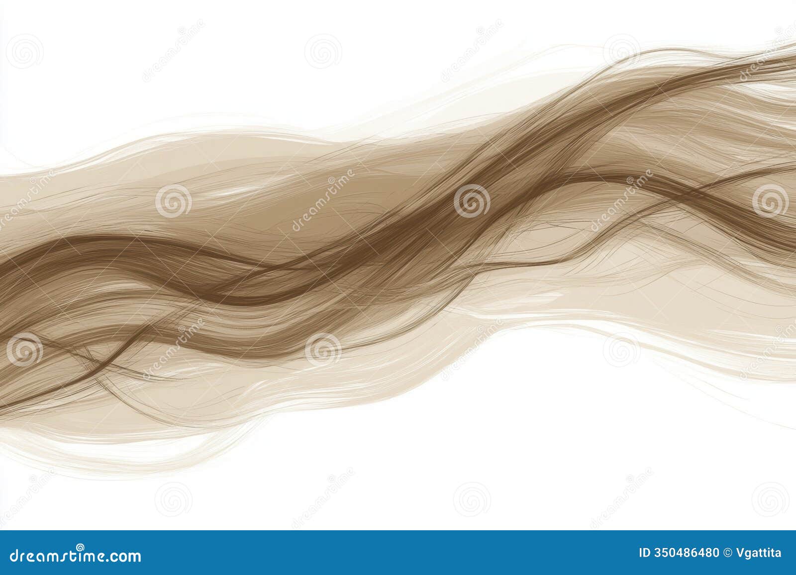 Elegant Brown Abstract Waves on White Background Stock Illustration ...
