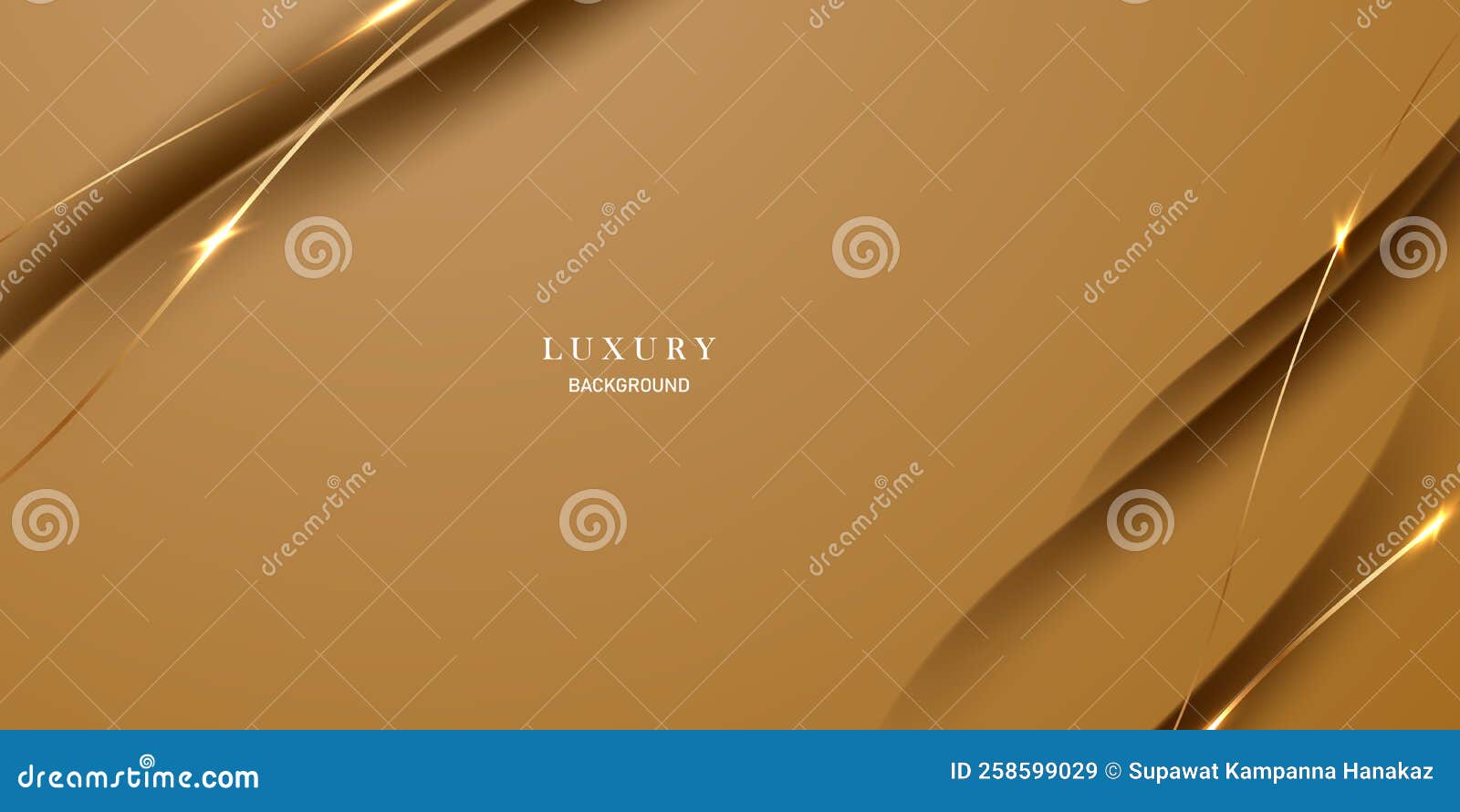 Elegant Brown Background with Luxury Golden Elements Modern 3D Abstract ...