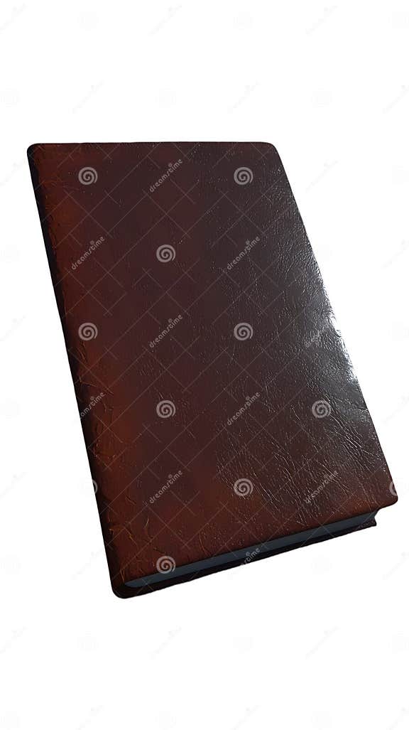Elegant Brown Leather Bound Notebook Stock Image - Image of sketchbook ...