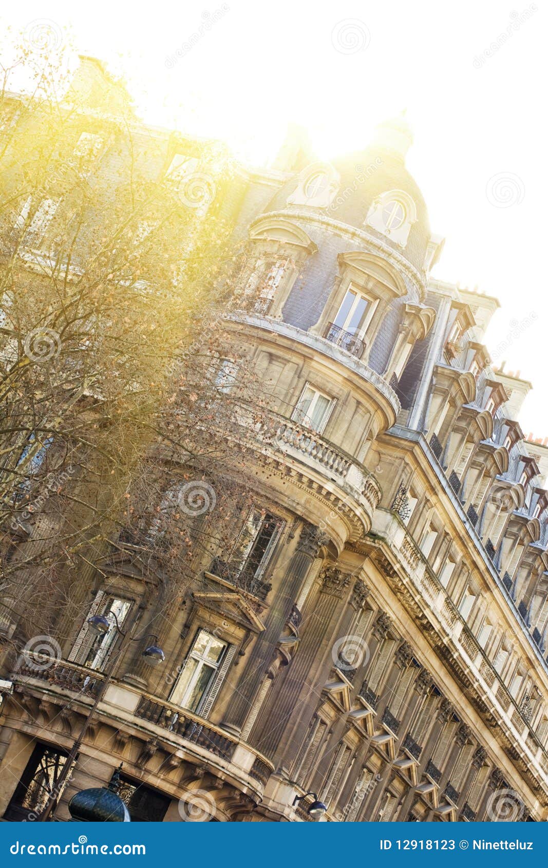 Elegant Building in Paris stock image. Image of house - 12918123