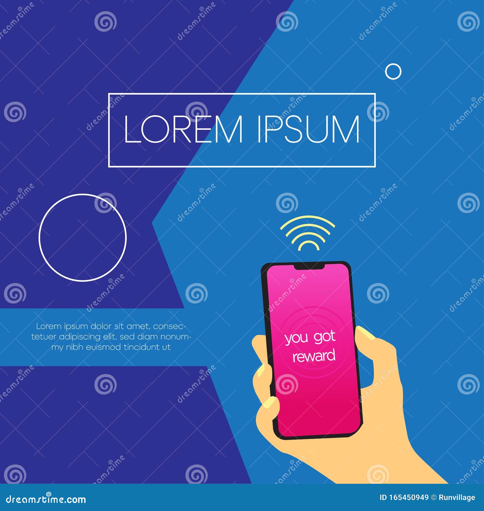 Elegant Business Layout Design with Realistic Smartphone Vector Icon ...