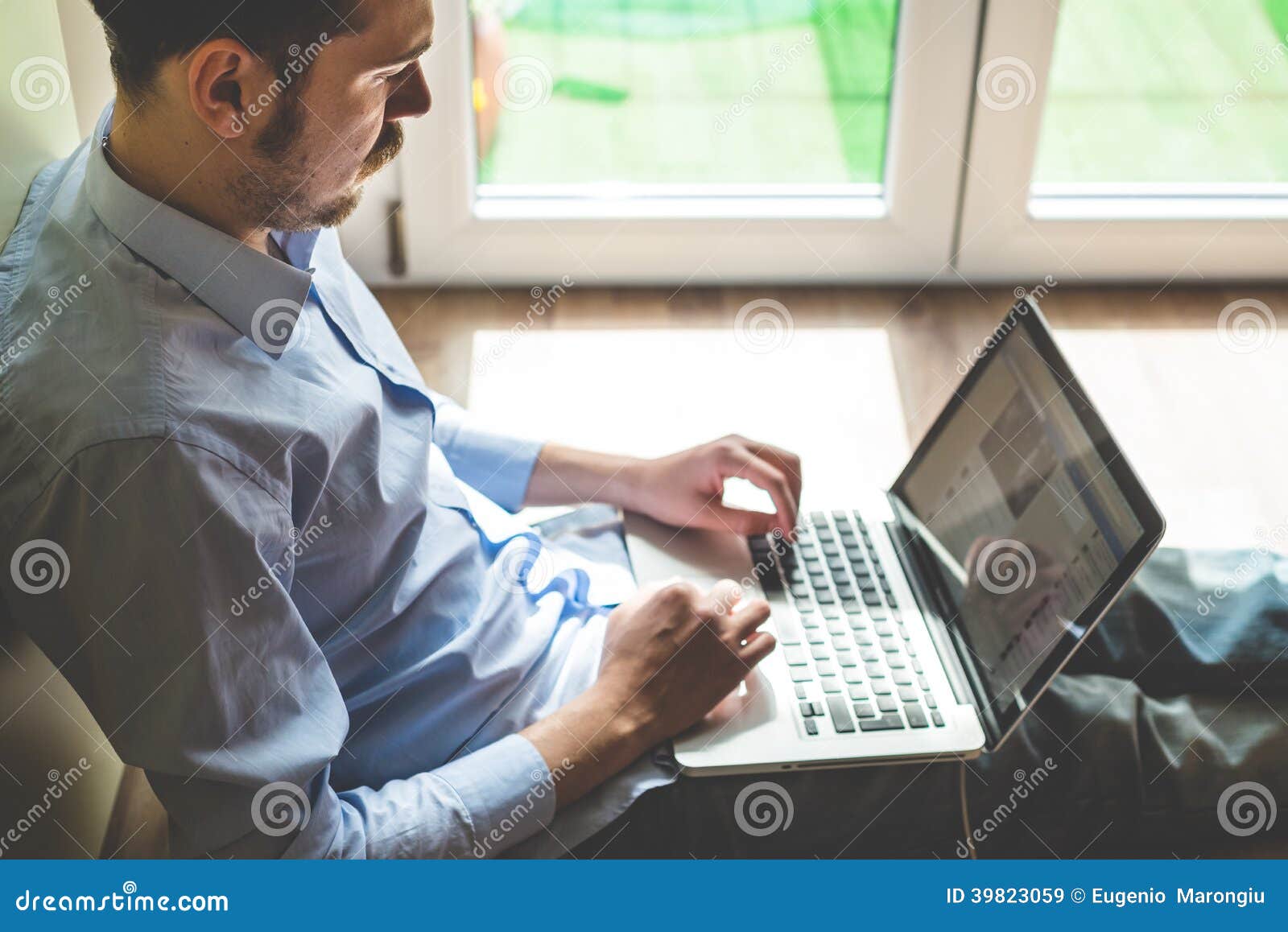 Elegant Business Multitasking Multimedia Man Stock Image - Image of ...