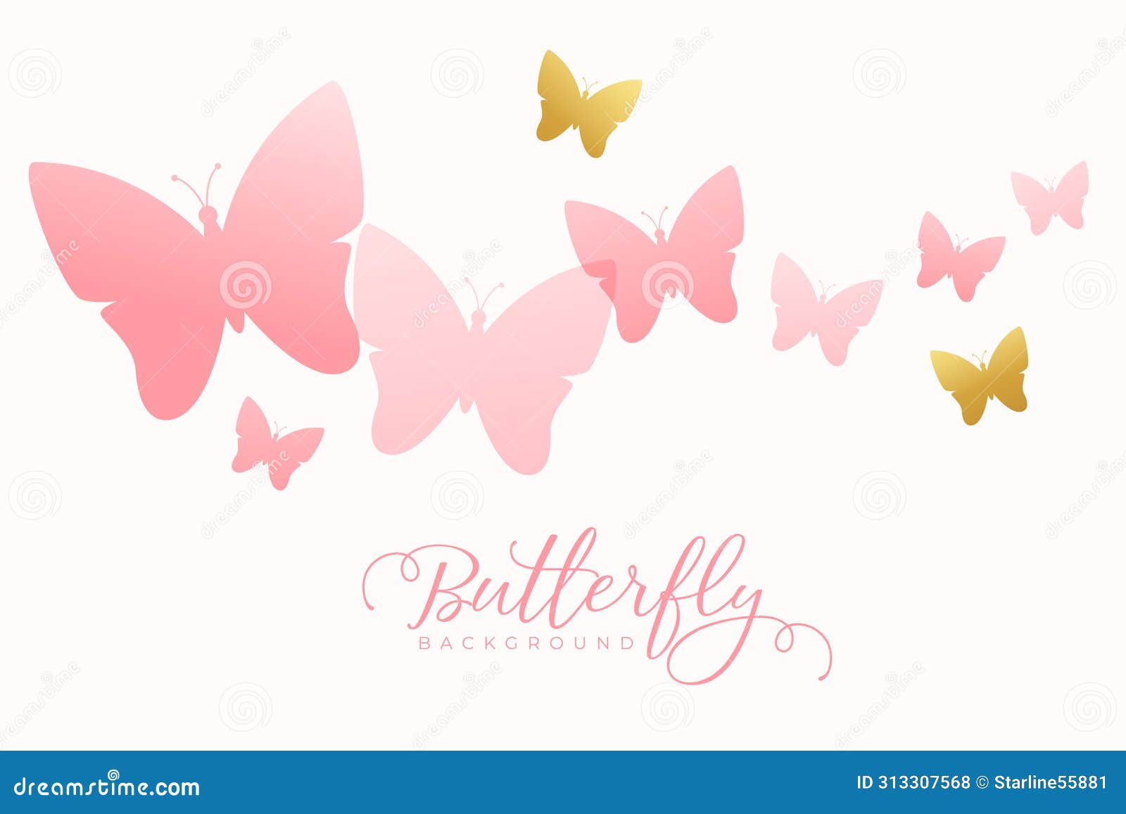 Elegant Butterflies Swarm Decorative Pastel Background Stock Vector ... Elegant Butterflies Swarm Decorative Pastel Background Stock Vector ...