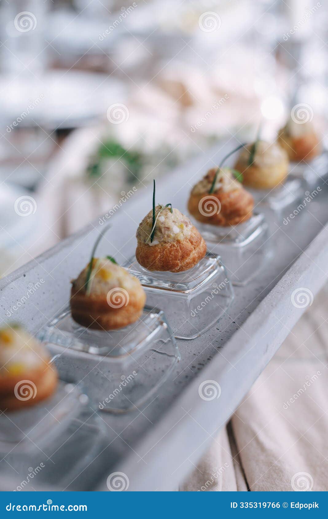 Elegant Canapes on Modern Serving Tray Stock Photo - Image of modern ...