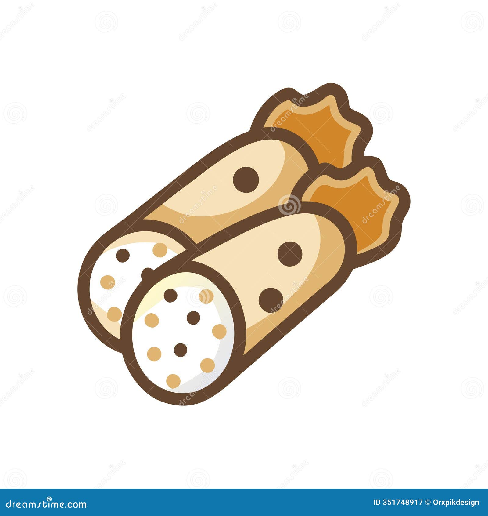 Elegant Cannoli Design for Menus Stock Illustration - Illustration of ...