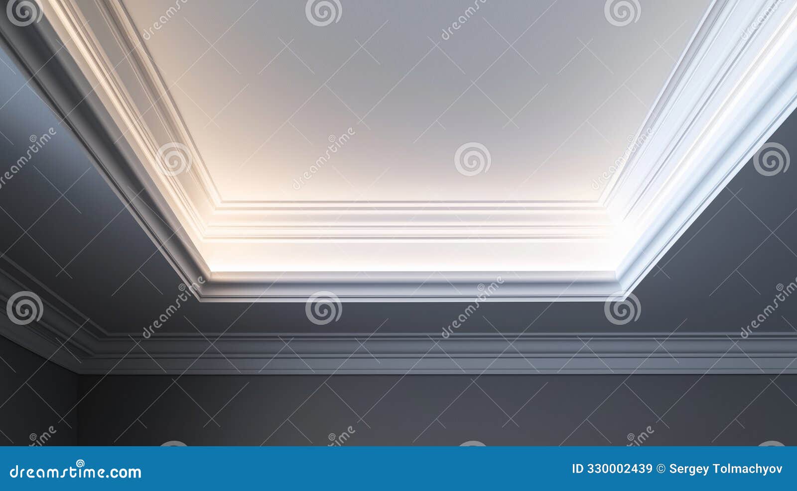 Elegant Ceiling Design Featuring Subtle Backlighting in a Modern ...