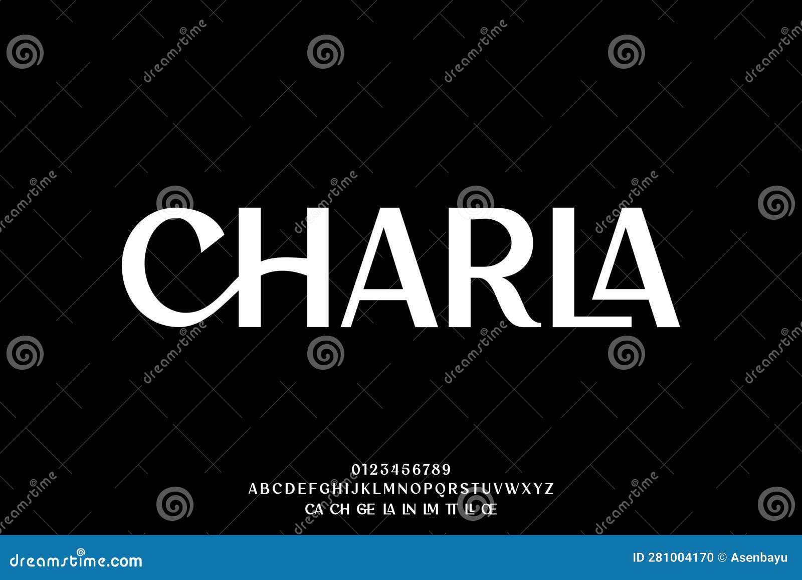 Elegant Chic Ligature Style Typeface Display Font Vector ...