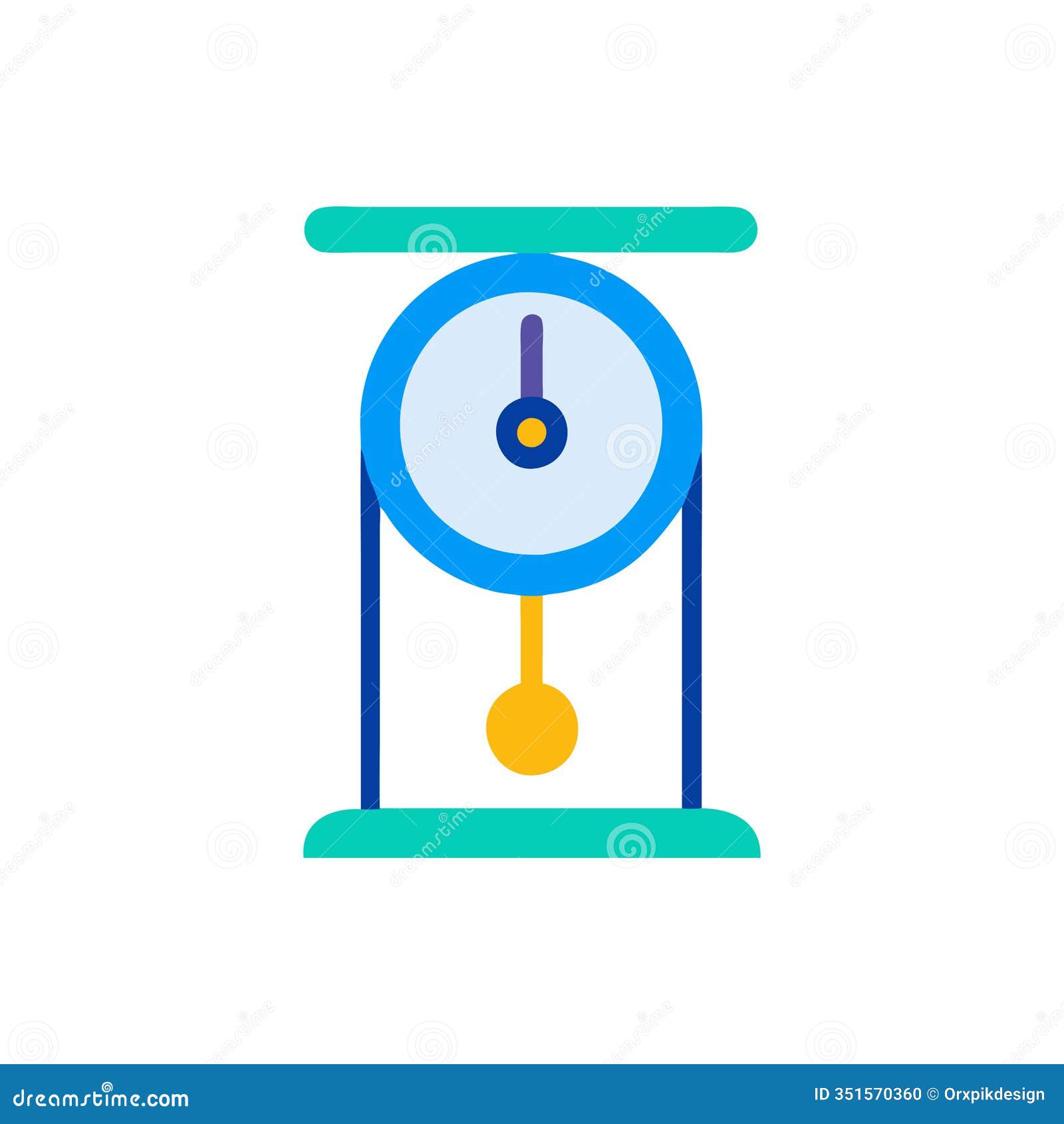 Unique Chiming Pendulum Clock Icon Cartoon Vector | CartoonDealer.com ...