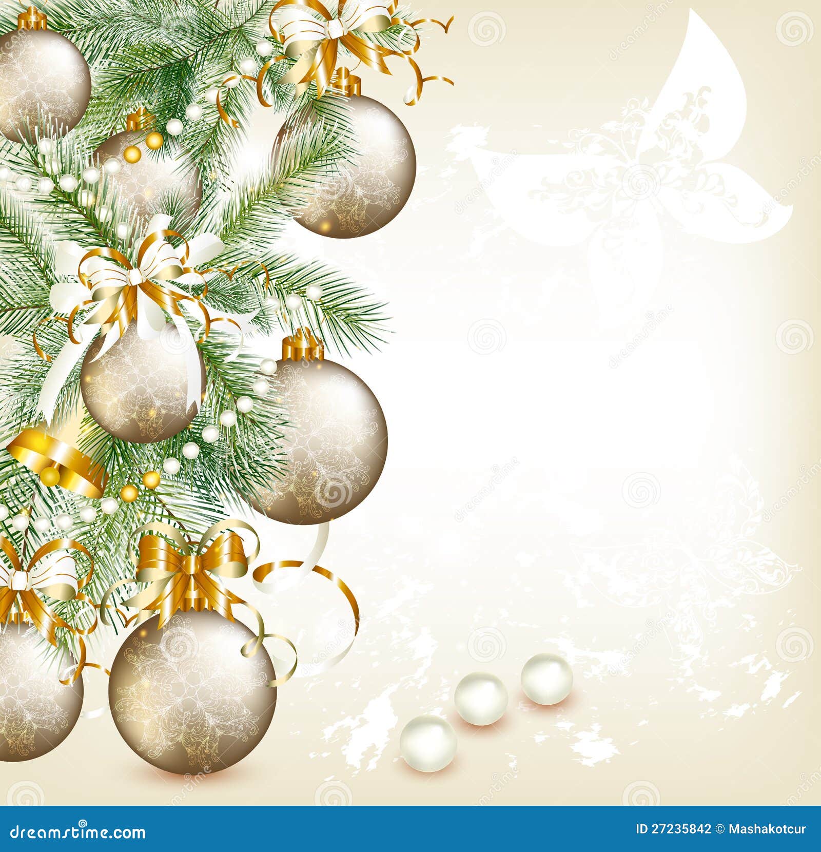 Elegant Christmas card stock vector. Illustration of decor - 27235842