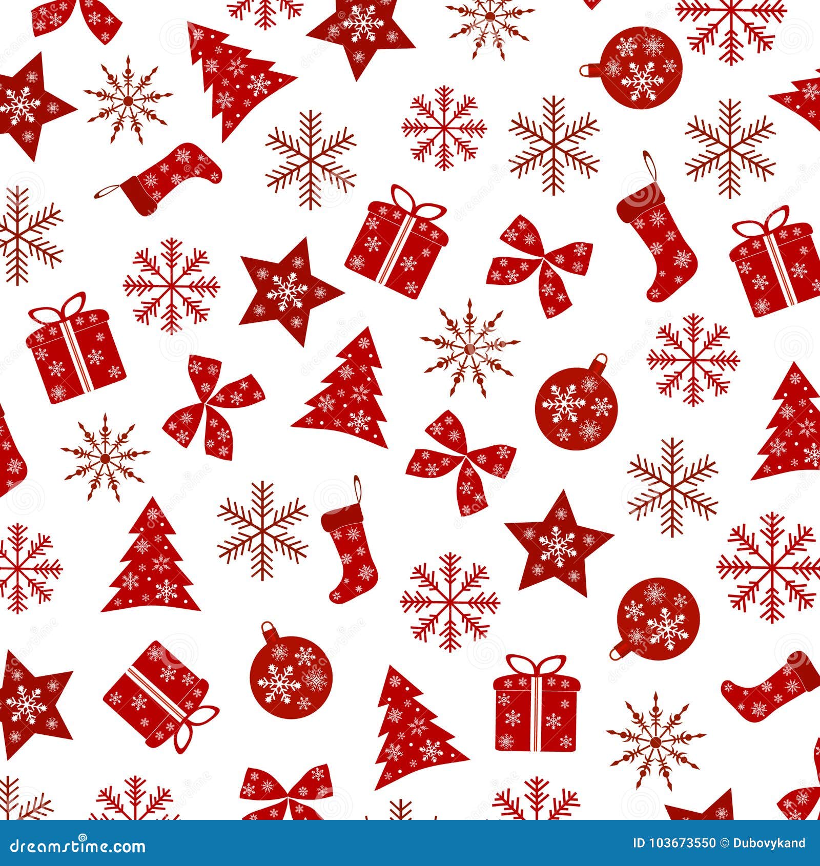 Elegant Christmas Pattern Repeating on White Background Stock ...