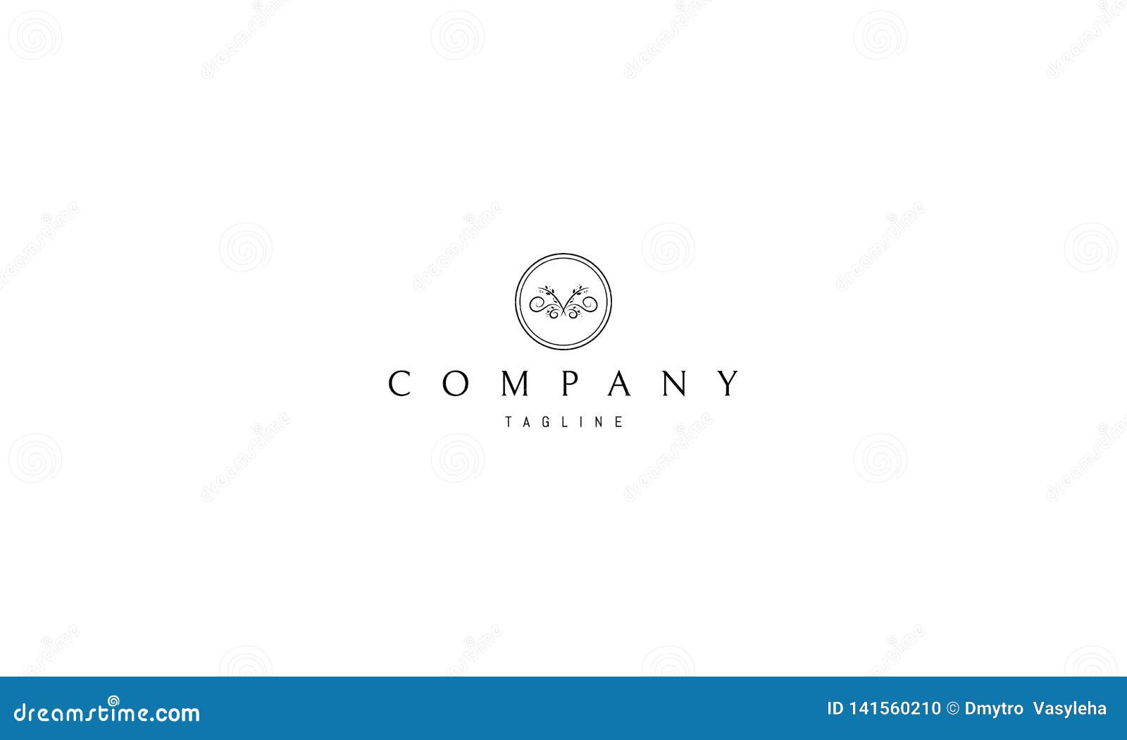 Elegant Circle Beauty Line Vector Logo Design Stock Vector ...
