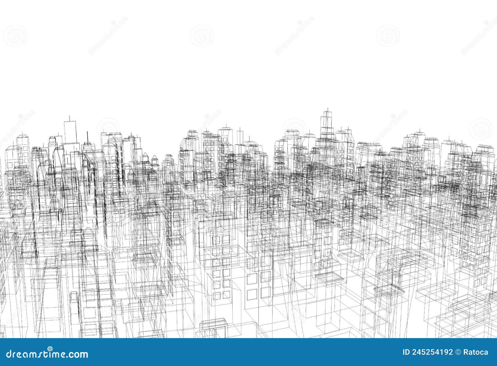 Elegant city render design stock illustration. Illustration of building ...