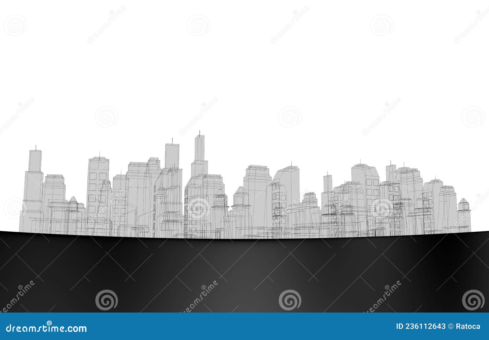 Elegant city render design stock illustration. Illustration of house ...