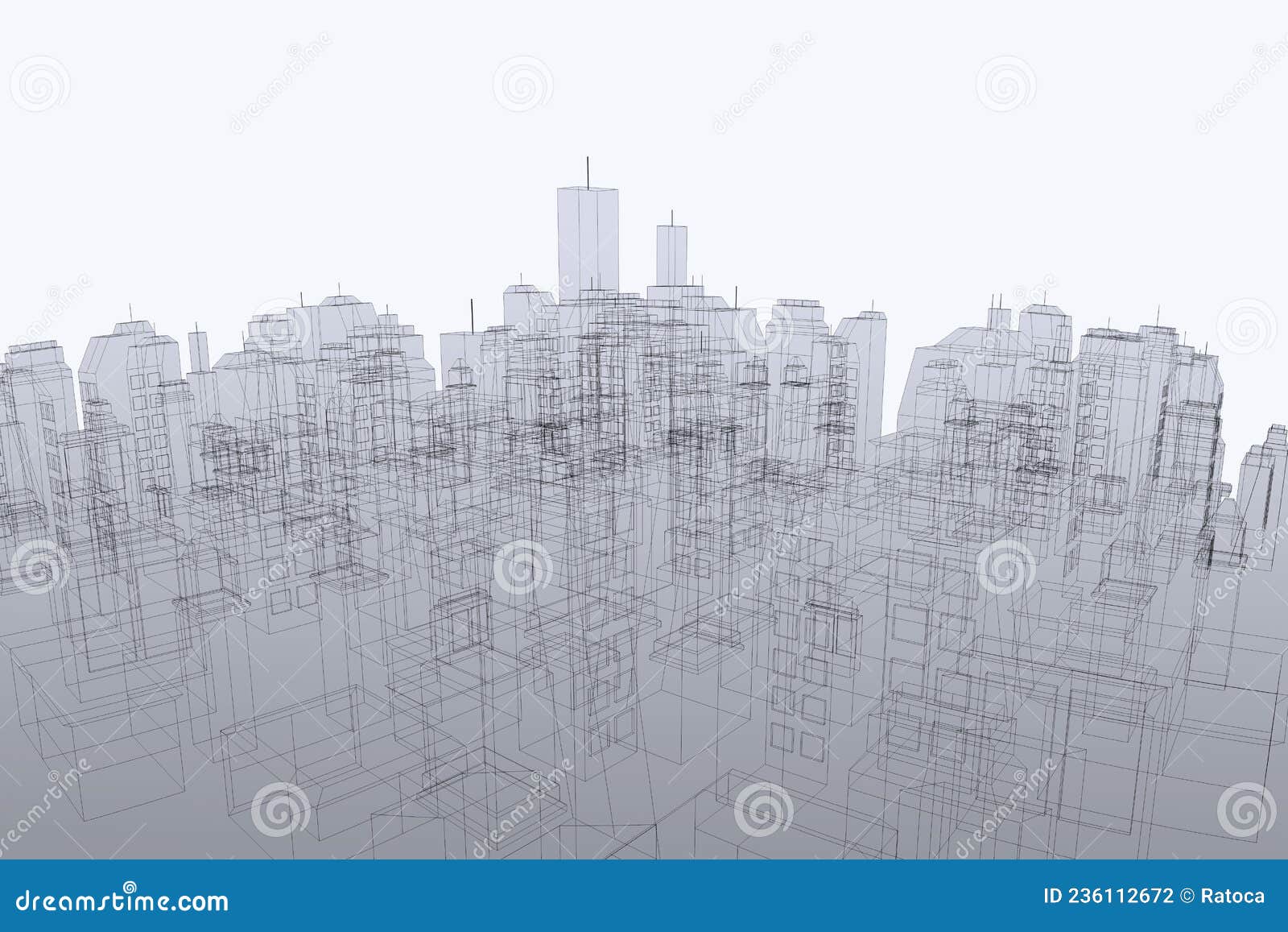 Elegant city render design stock illustration. Illustration of frame ...