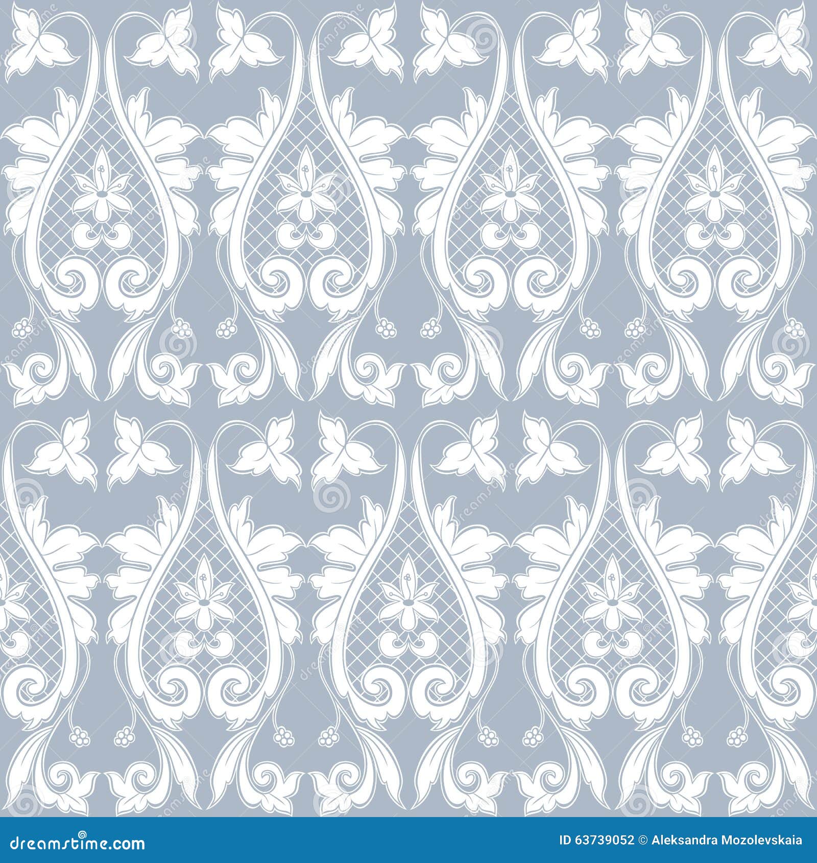 Elegant Classic Baroque Seamless Pattern. Blue and White Stock Vector ...