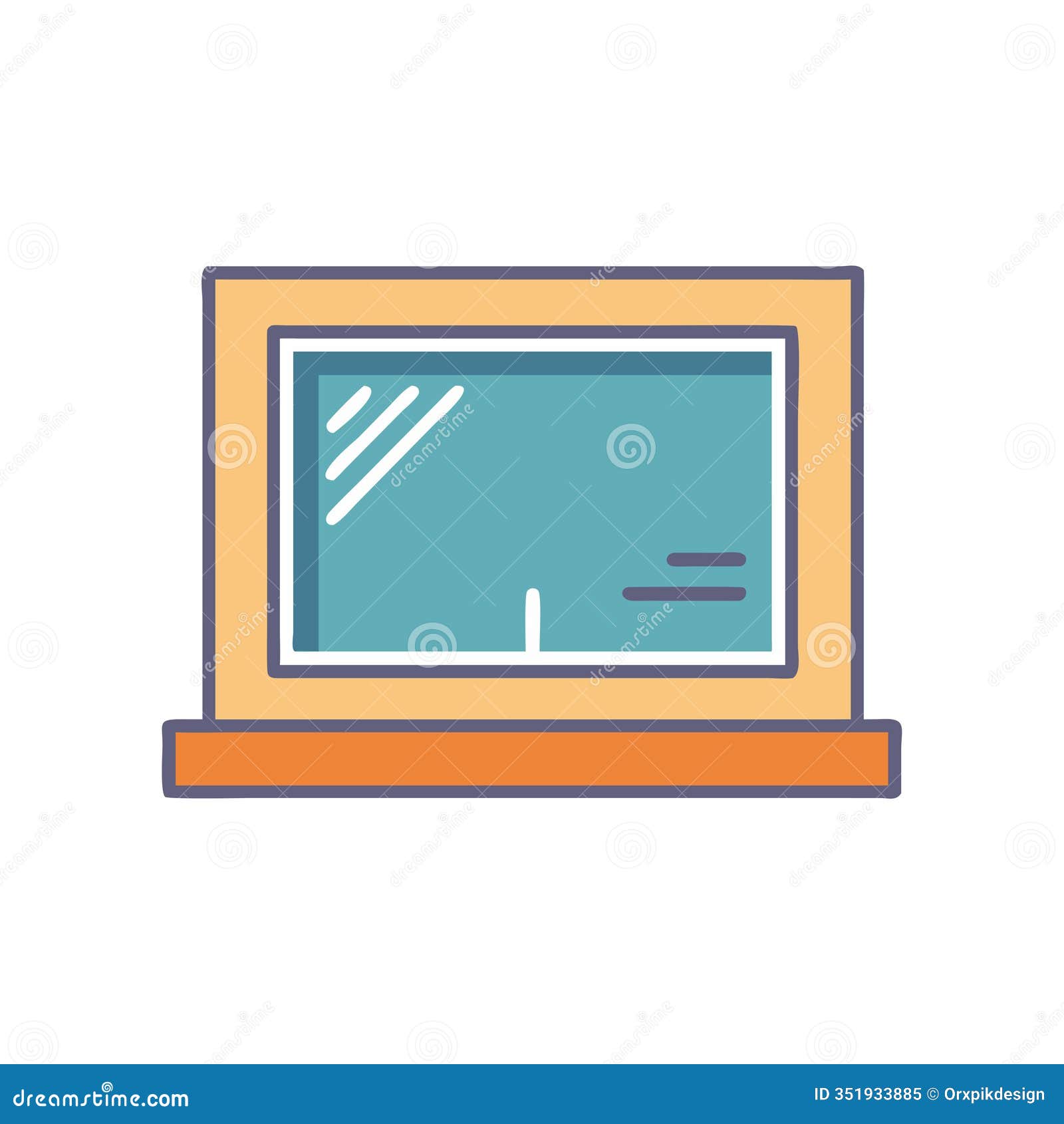 Elegant Classroom Window Concept Icon Stock Vector - Illustration of ...