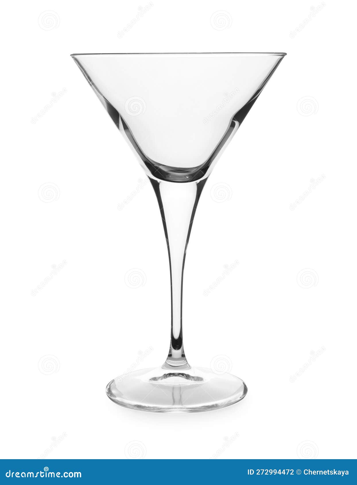 Elegant Clean Empty Martini Glass Isolated on White Stock Photo - Image ...